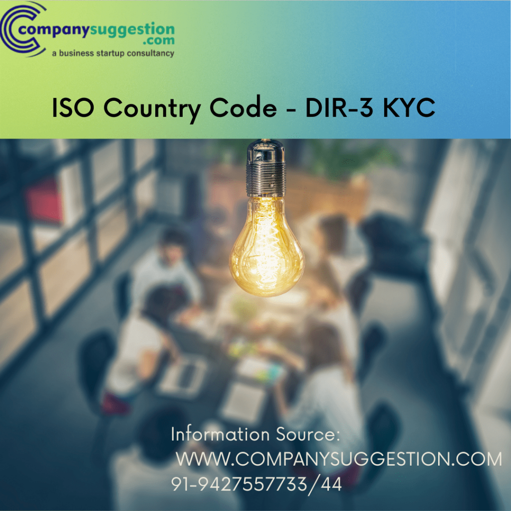 ISO Country Code - DIR-3 KYC | Company Suggestion