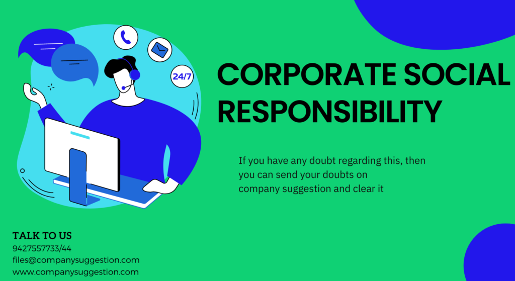 CORPORATE SOCIAL RESPONSIBILITY | Company Suggestion