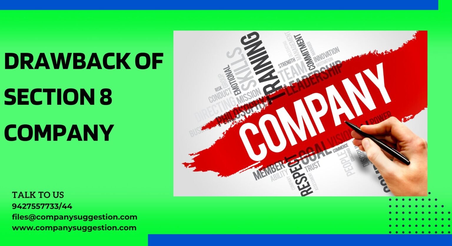 Drawback of Section 8 Company | Company Suggestion