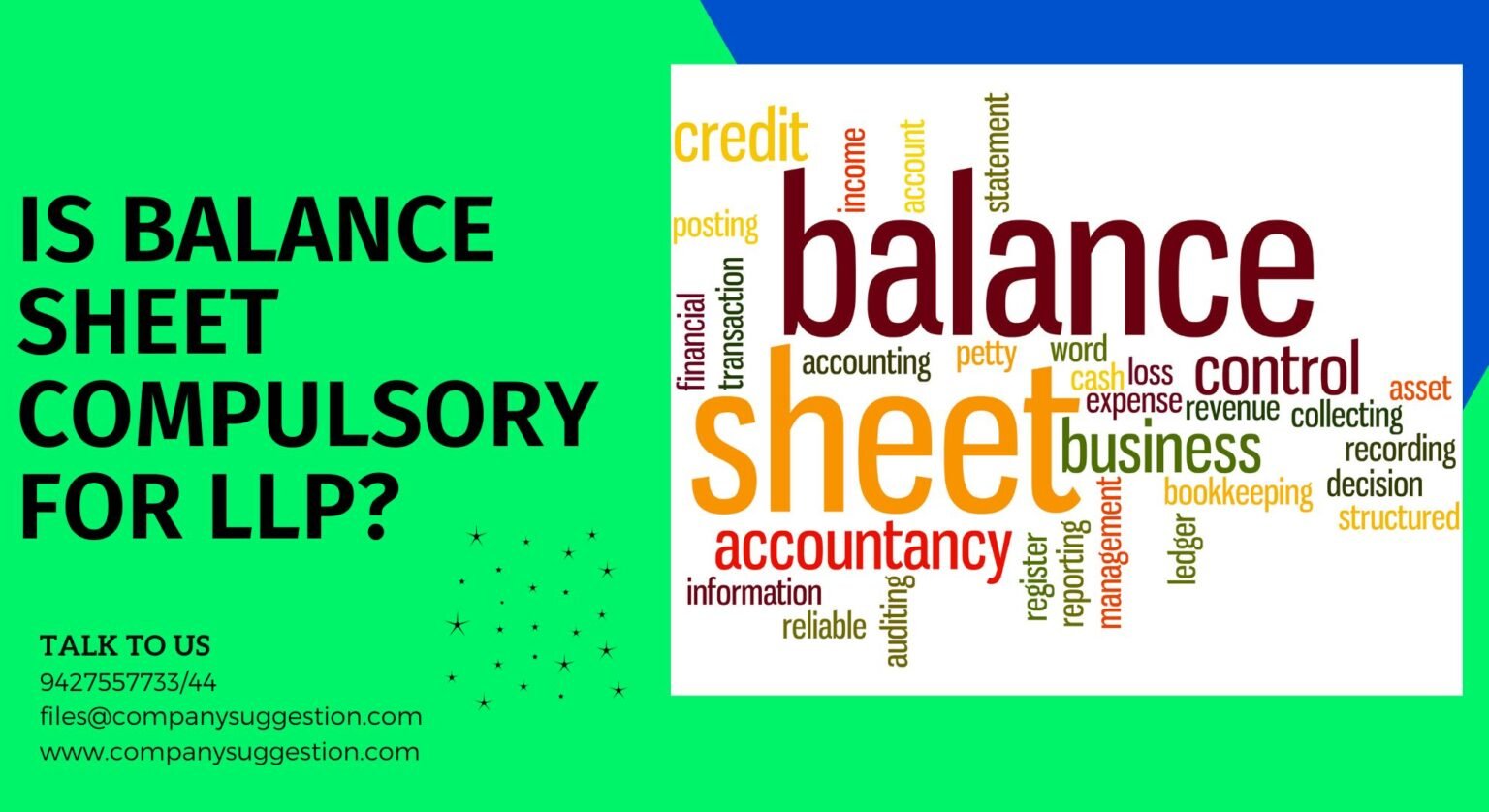 Is Balance Sheet compulsory for LLP? | Company Suggestion